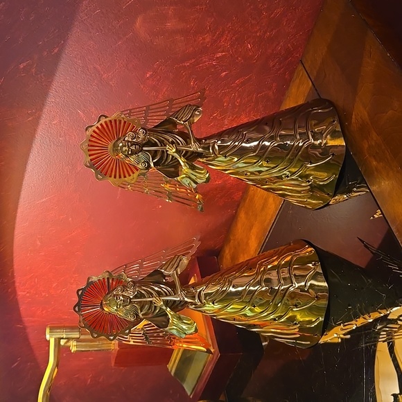 Holiday | Vtg 1984 Gallery Originals Brass Filigree Angel Tree ...